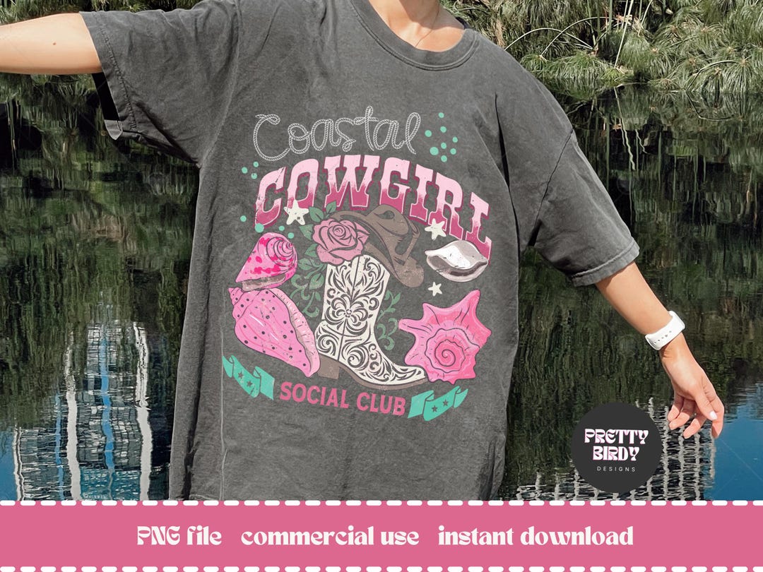 Coastal Cowgirl PNG - Beach Vibes Png - Summer Sublimation Designs ...