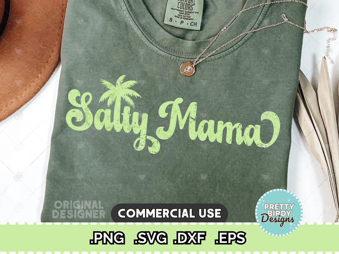 Salty Mama SVG and PNG, Salty Moms Beach Club Sublimation Design ...