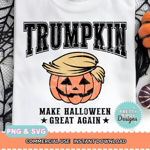 Trumpkin SVG and PNG, Funny Donald Trump 2024 Png, Funny Pumpkin Png ...