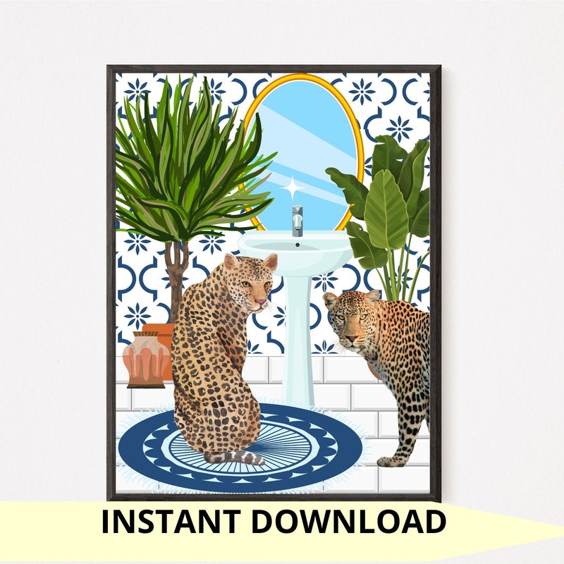 Leopard Bathroom - Etsy