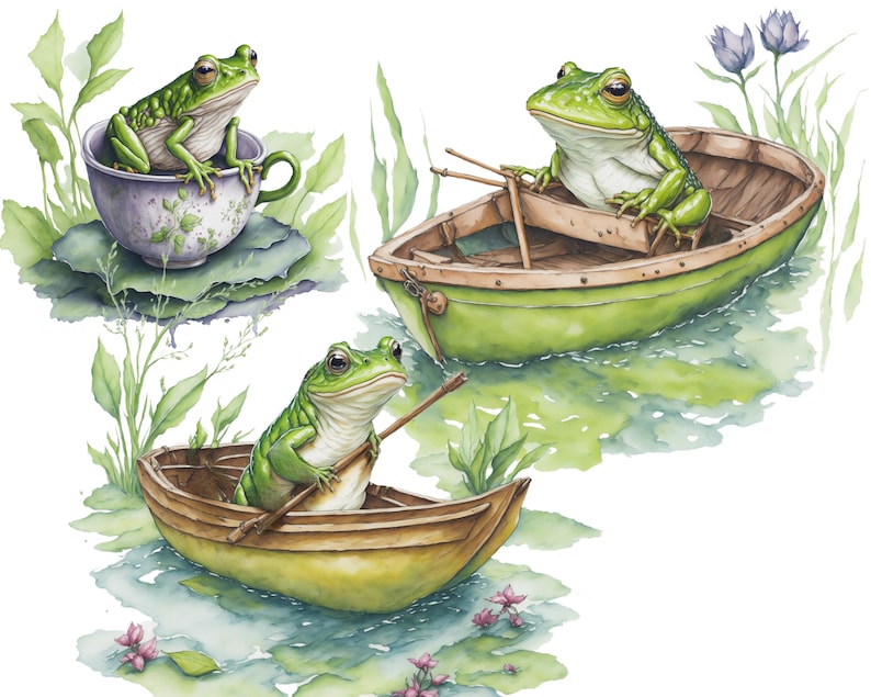 Frogs on Wheels CLIPART PNG Files, Commercial Use, Transparent ...