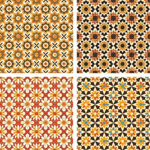 Retro Groovy Digital Papers JPG, Seamless Crafting Paper, Commercial ...
