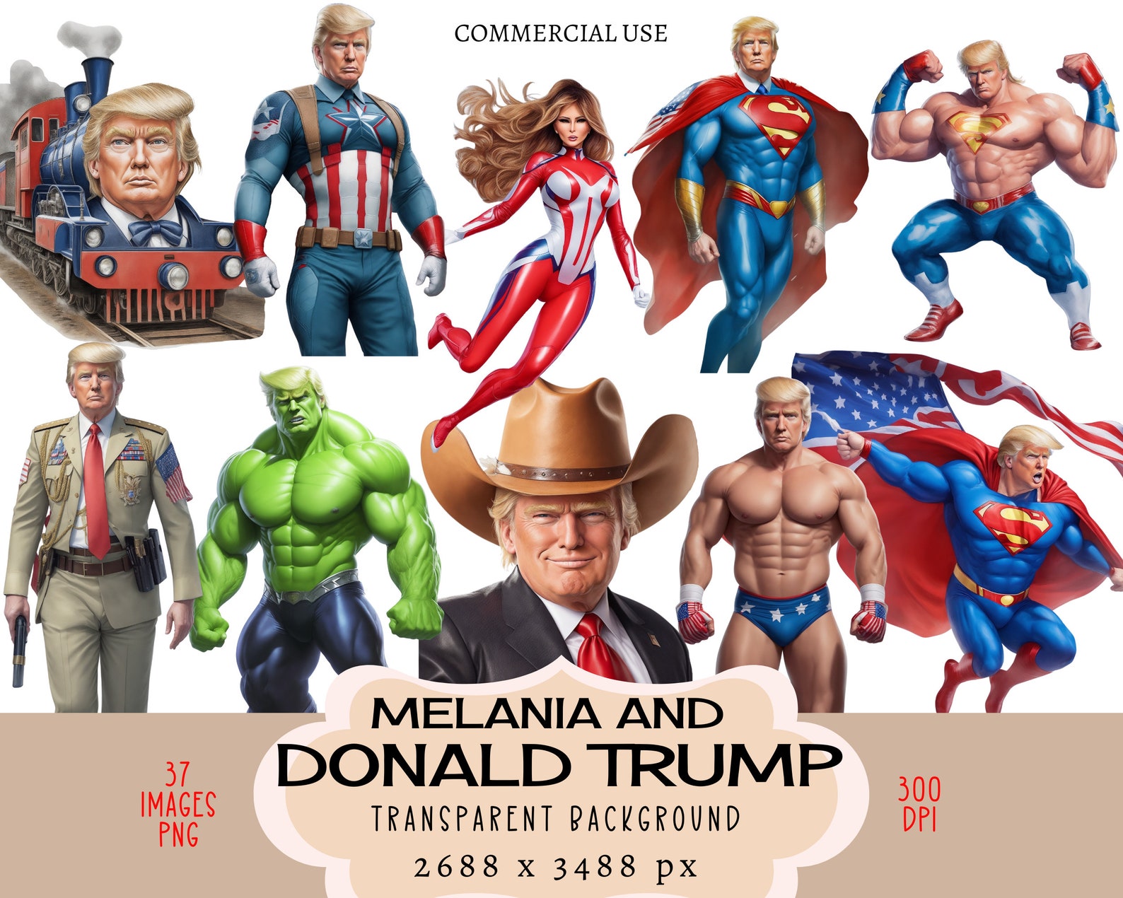 Donald Trump CLIPART PNG Files, Commercial Use, Transparent Background ...