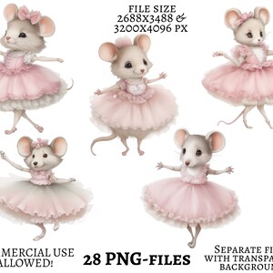 Ballet Animals CLIPART PNG Files Commercial Use Transparent Background ...