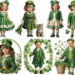 St Patrick's Day Kids CLIPART PNG Files Commercial Use Transparent ...