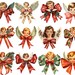 Christmas Angel Bows CLIPART PNG File, Coquette Sublimation, Baby Angel ...