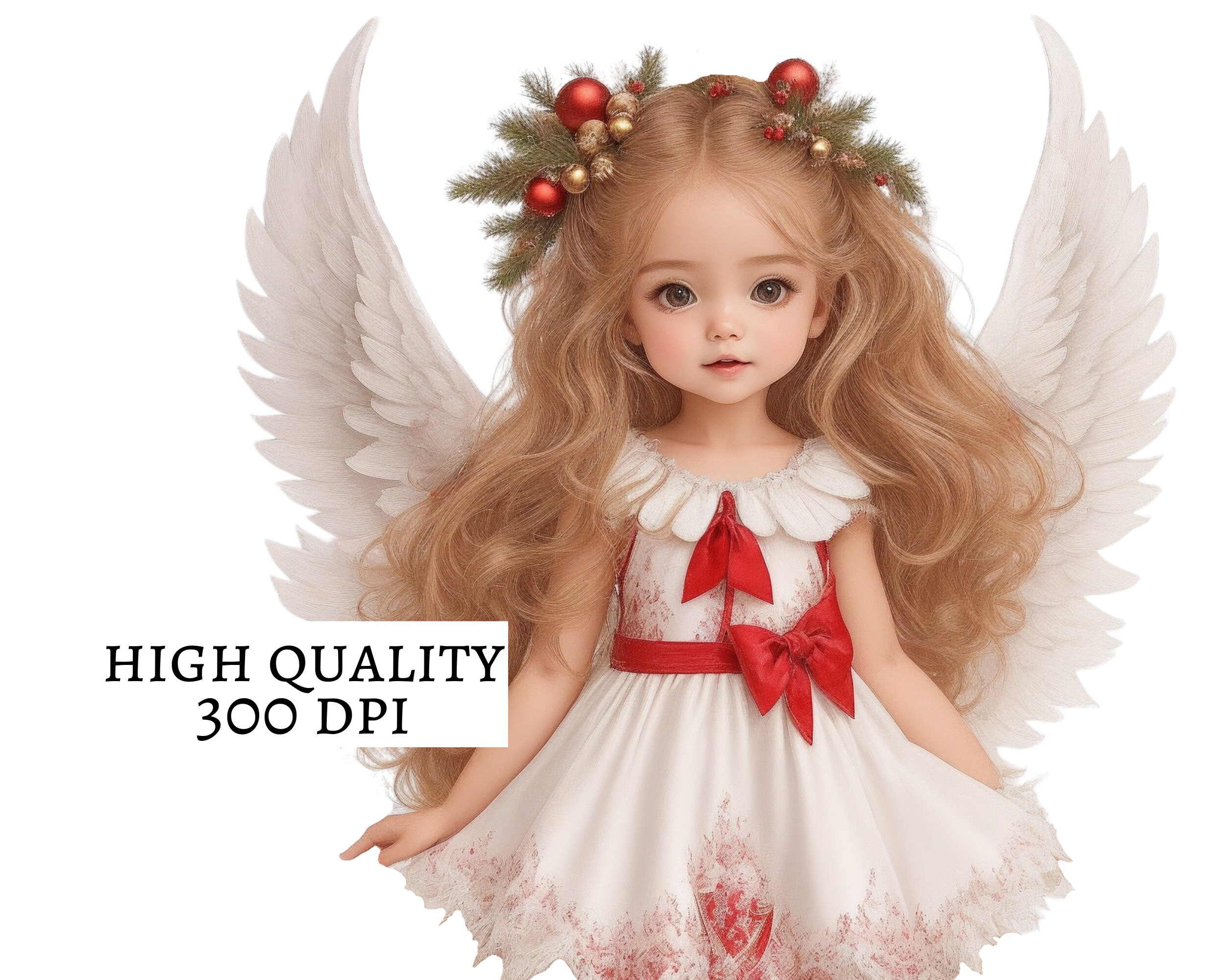 Christmas Angels CLIPART PNG Files Commercial Use Transparent - Etsy