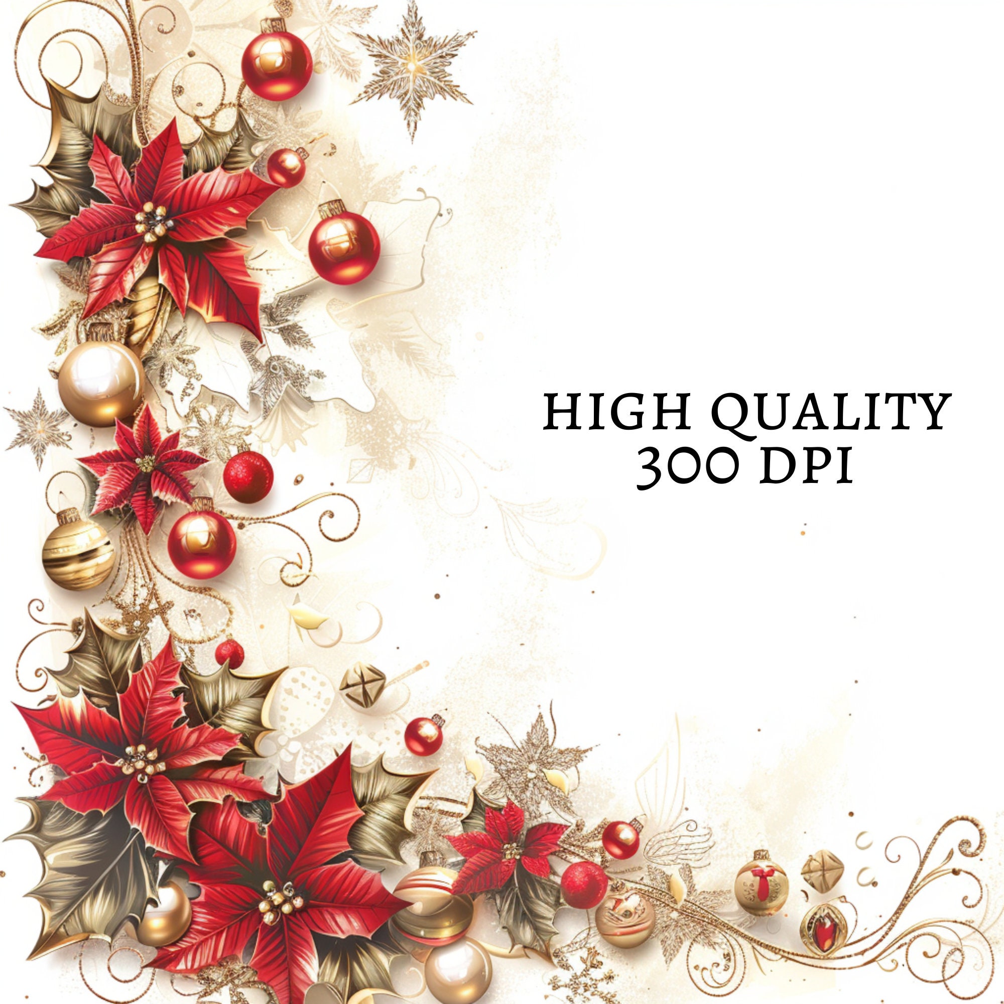 Christmas Border Digital Papers JPG, Seamless Crafting Paper ...