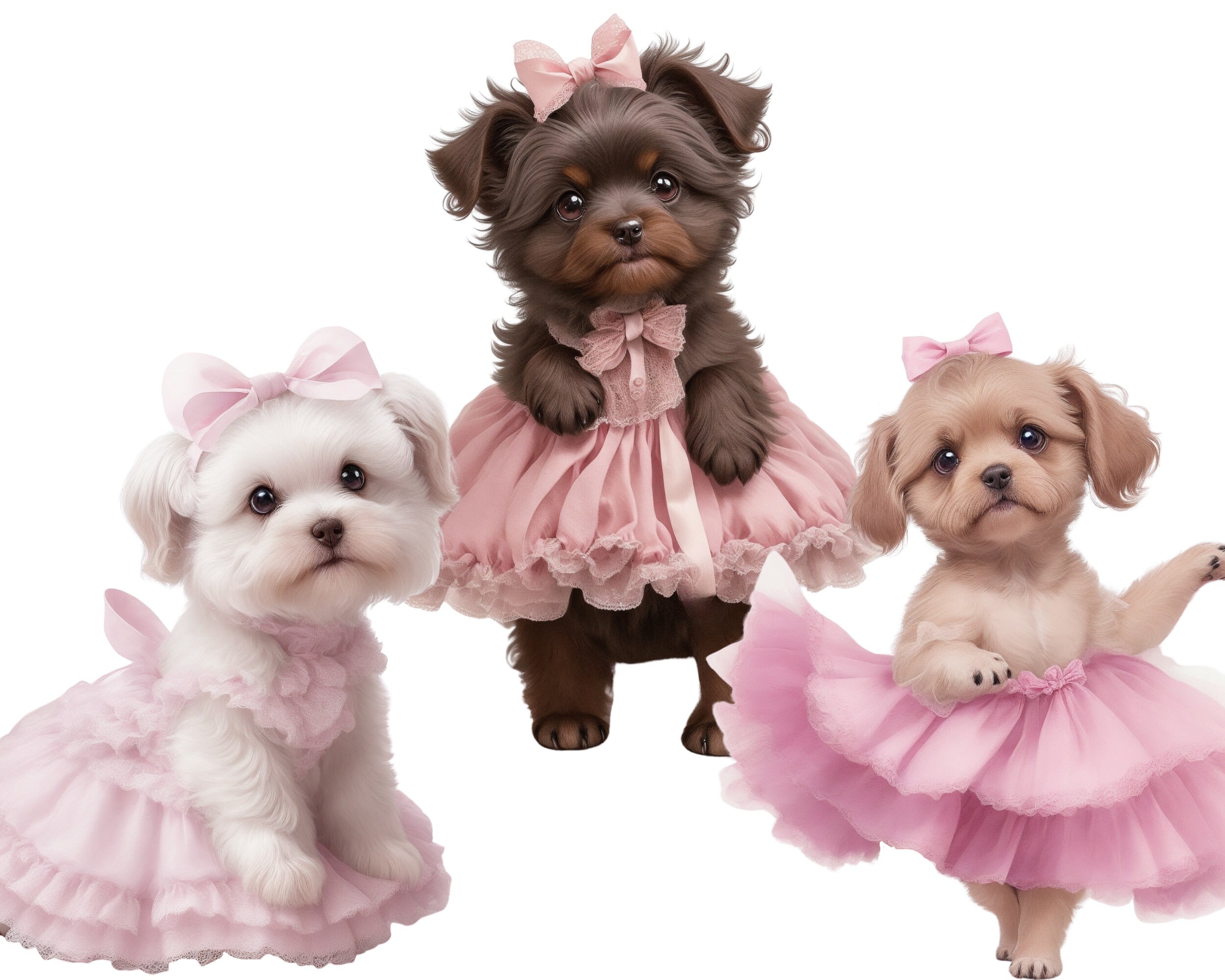 Shabby Chic Dogs CLIPART PNG Files Commercial Use Transparent ...