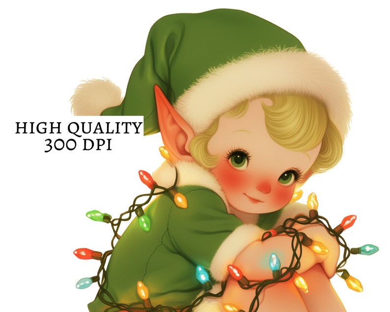 Christmas Elves CLIPART PNG Files Commercial Use Transparent Background ...