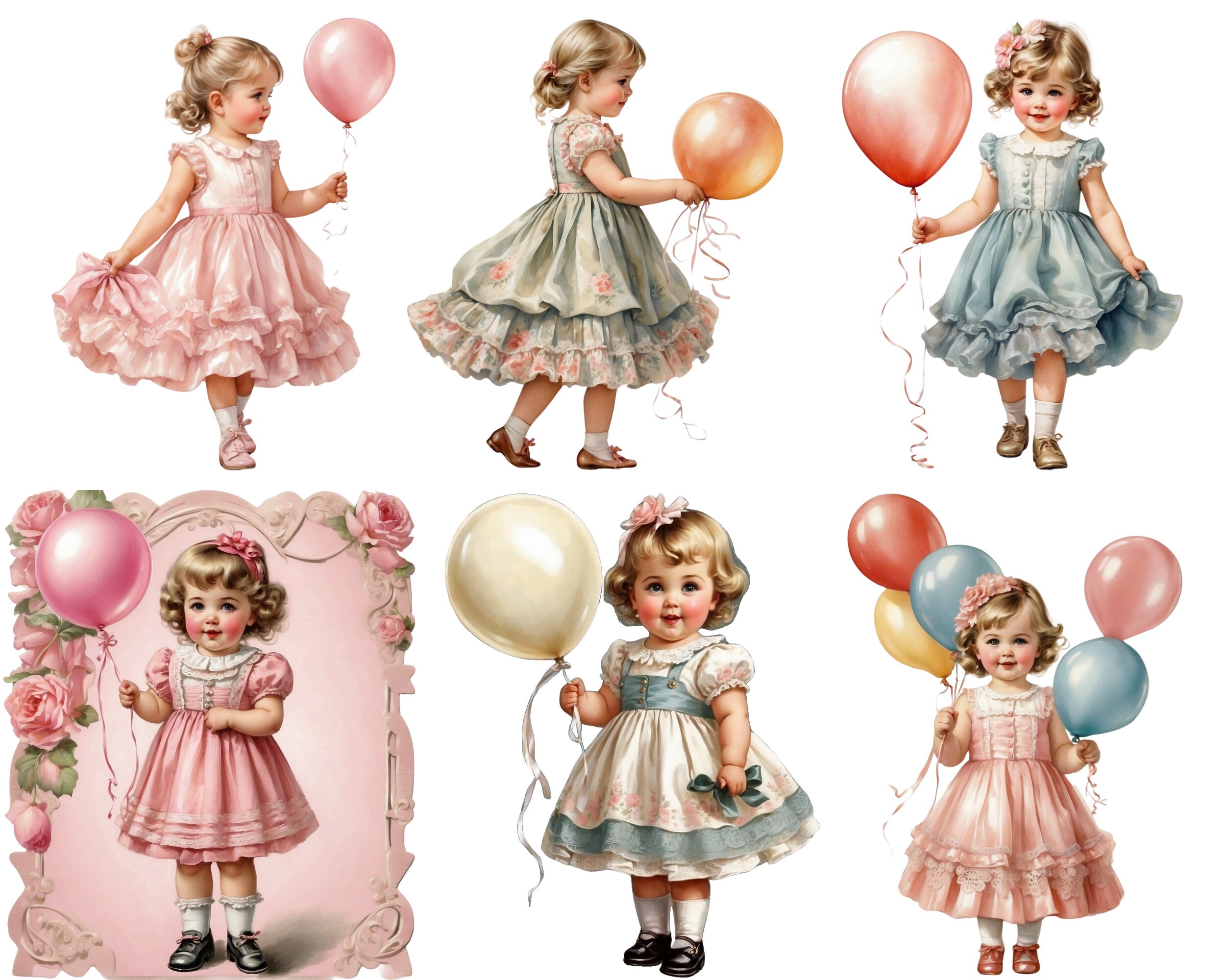Birthday Balloons CLIPART PNG Files Commercial Use Transparent ...