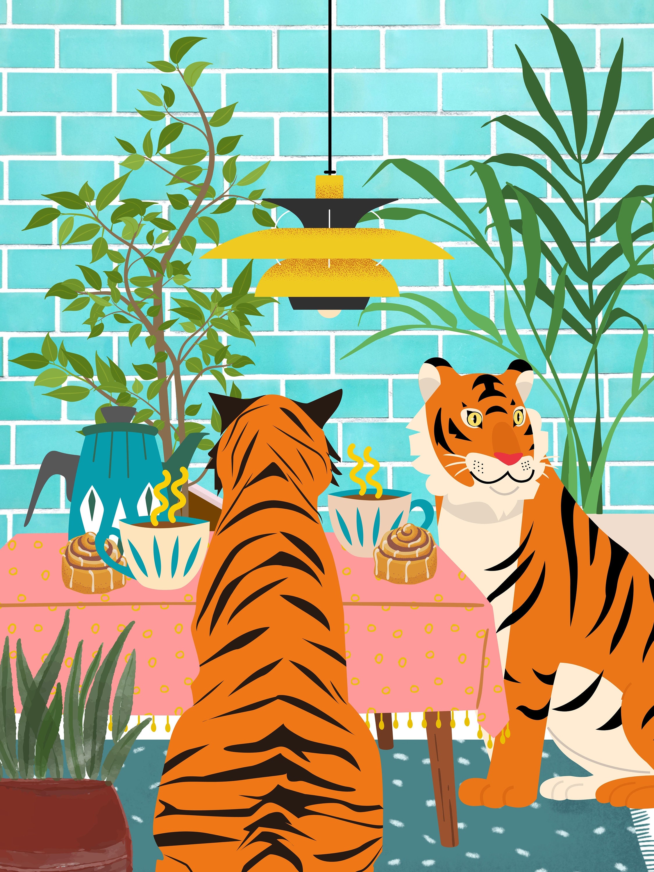 INSTANT DOWNLOAD Leopard Art Print Chinoiserie Urn Poster Big - Etsy