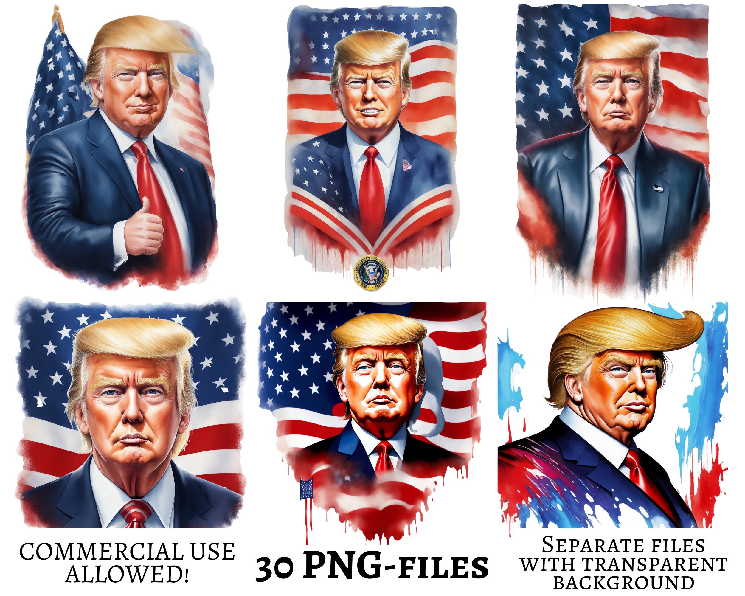 Donald Trump CLIPART PNG Files, Commercial Use, Transparent Background ...