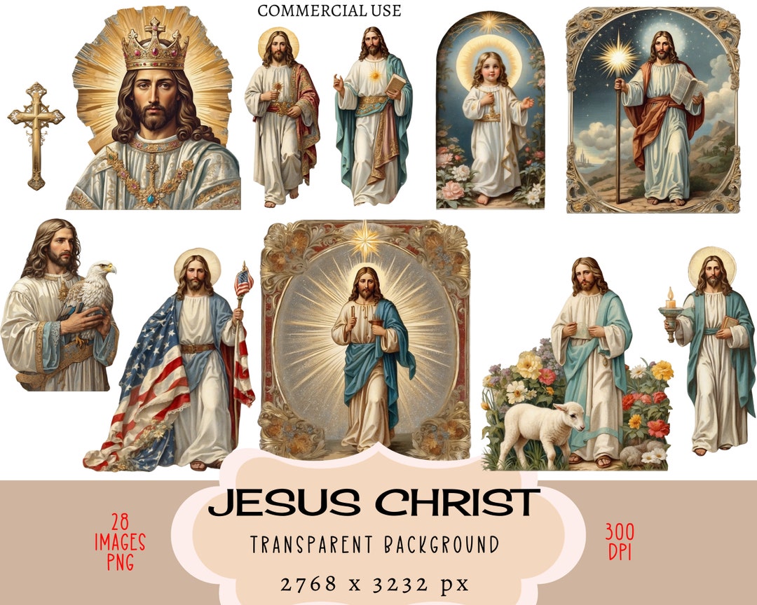 Jesus Christ CLIPART PNG Files Commercial Use Transparent Background ...