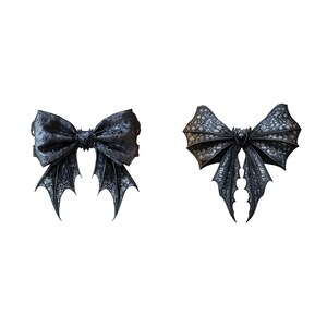 Gothic Bat Bows CLIPART PNG Files Commercial Use Transparent Background ...