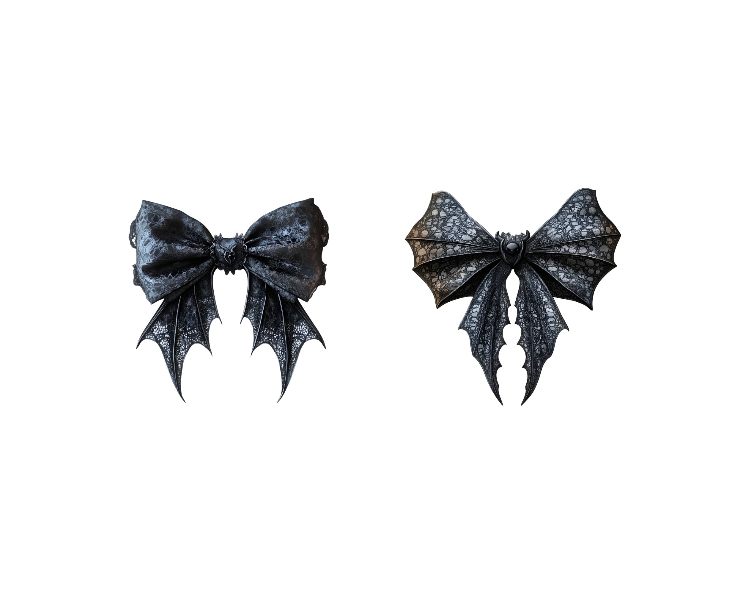 Gothic Bat Bows CLIPART PNG Files Commercial Use Transparent Background ...