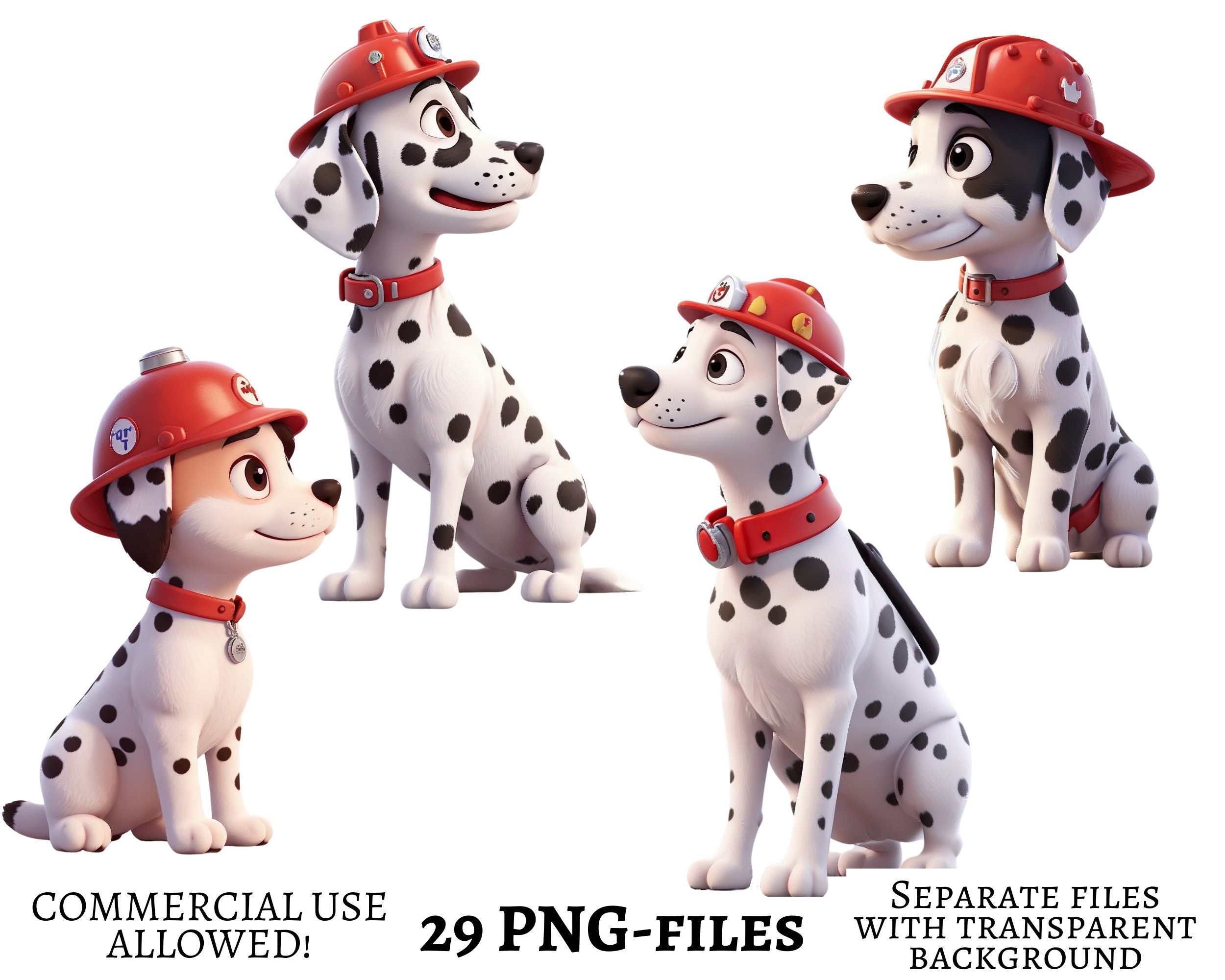 Fire Dogs CLIPART PNG Files Commercial Use Transparent Background ...