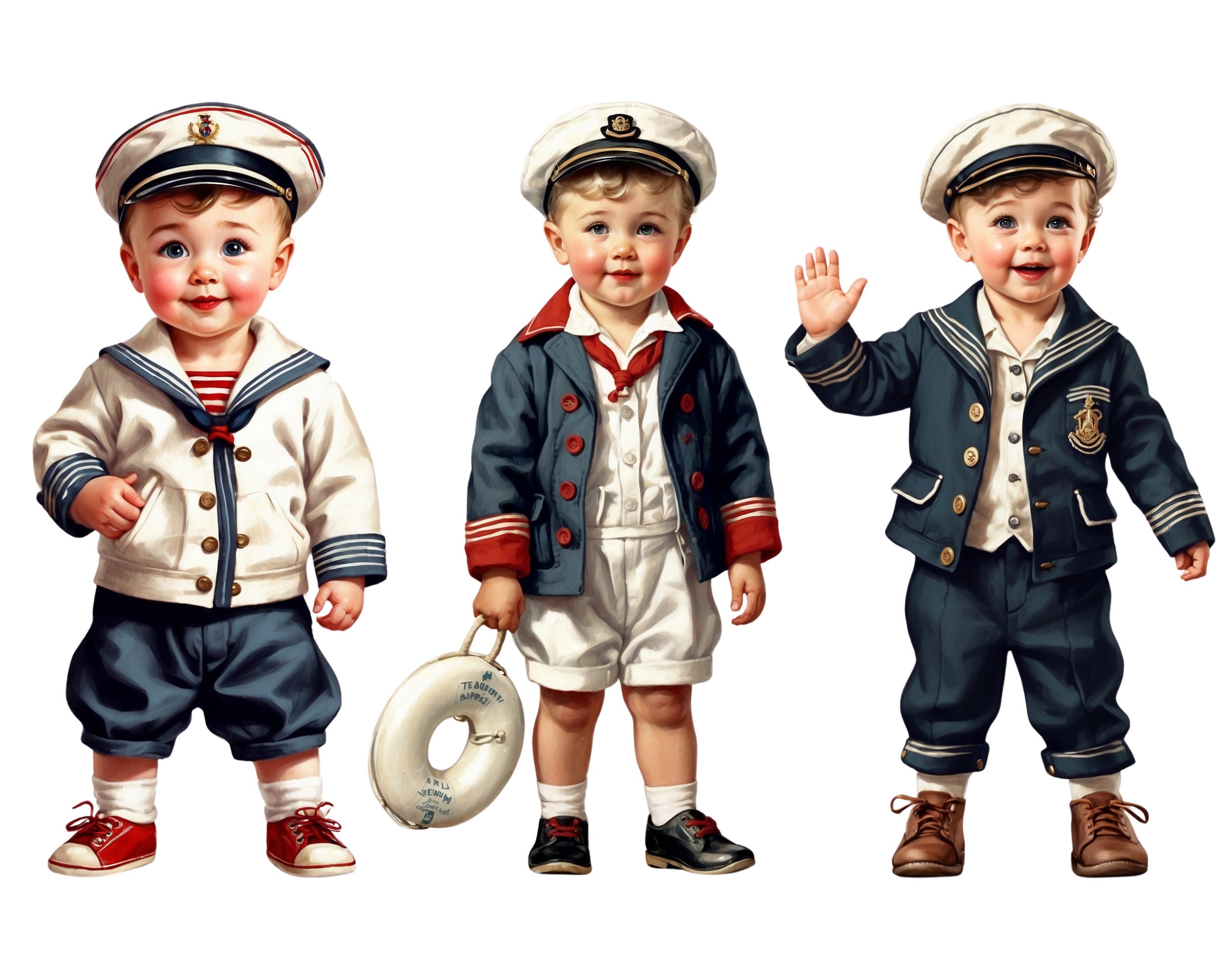 Sailor Boys CLIPART PNG Files Commercial Use Transparent Background ...