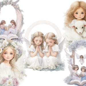 Adorable Angels CLIPART PNG Files, Commercial Use, Transparent ...
