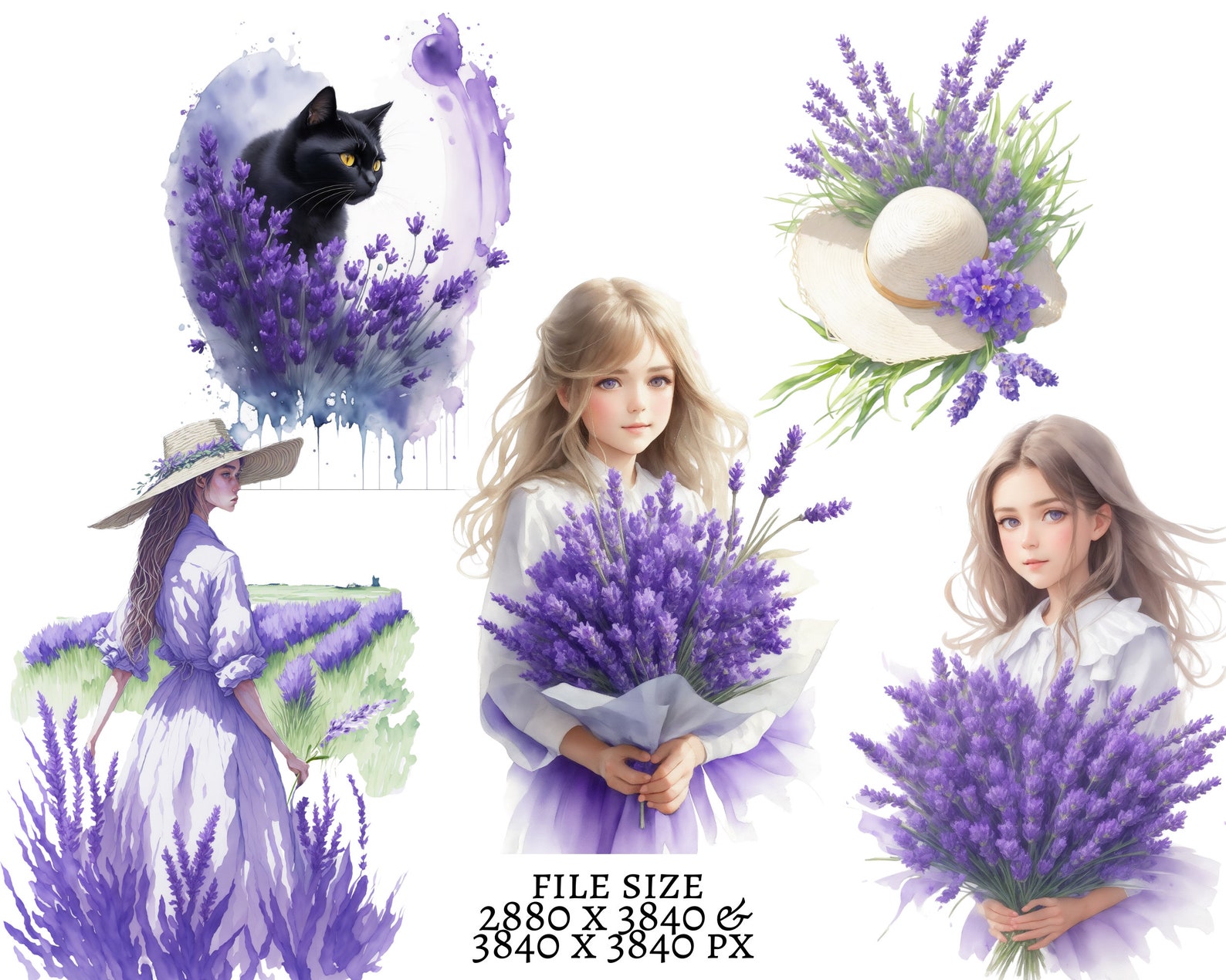 Lavender CLIPART PNG Files, Commercial Use, Transparent Background ...
