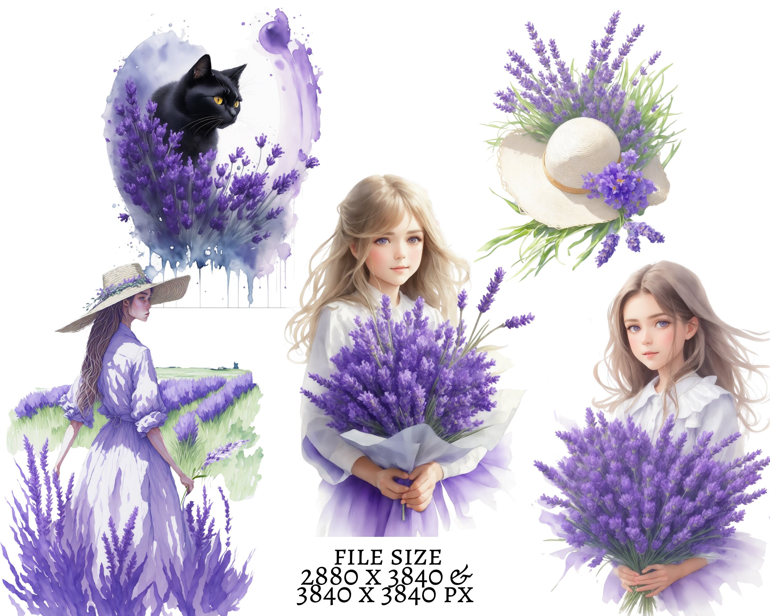 Lavender CLIPART PNG Files, Commercial Use, Transparent Background ...