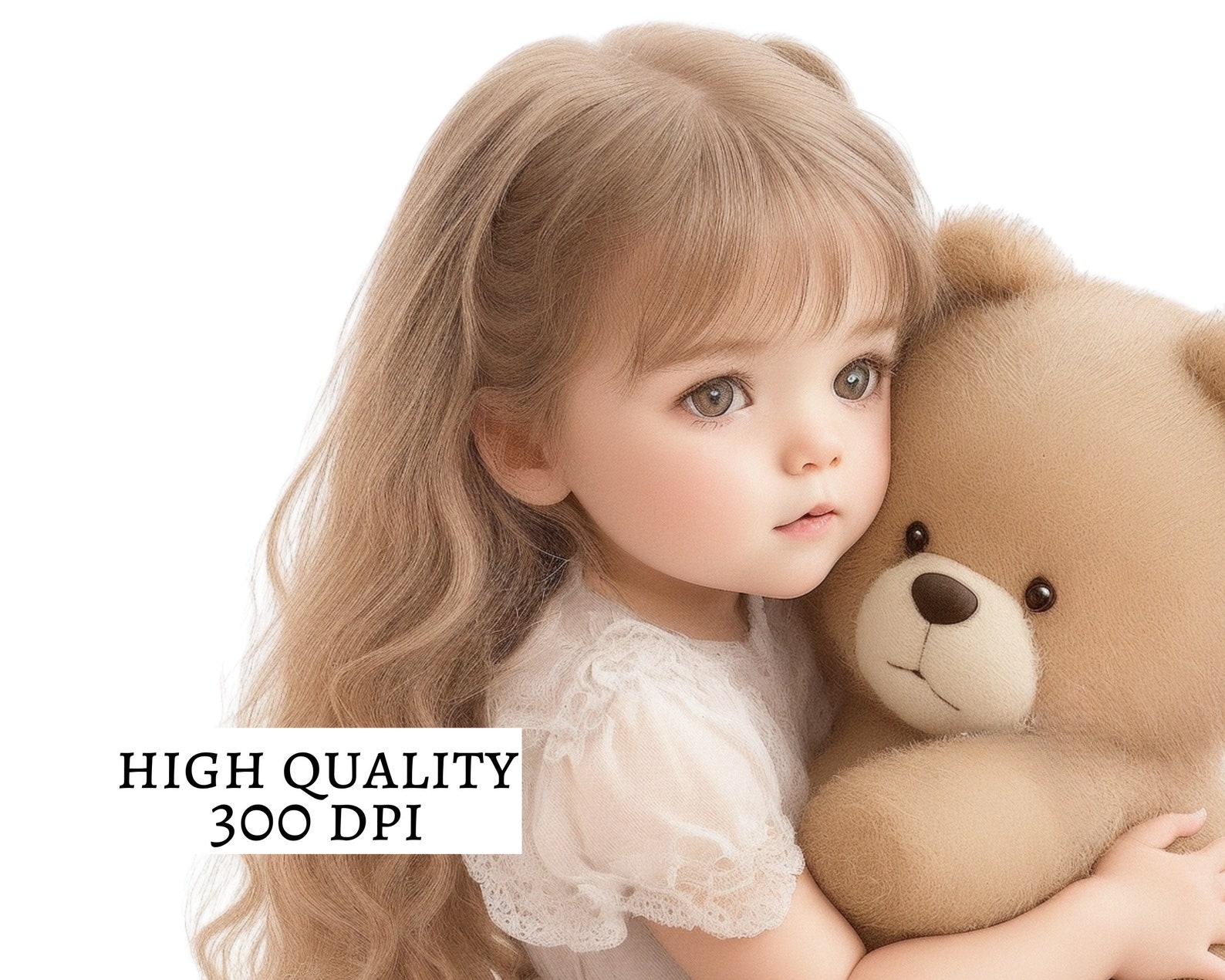 Cute Girls With Teddy Bears CLIPART PNG Files Commercial Use ...