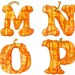Pumpkin Letters Alphabet CLIPART PNG Files, Fall Sublimation, Autumn ...