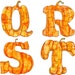 Pumpkin Letters Alphabet CLIPART PNG Files, Fall Sublimation, Autumn ...
