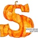 Pumpkin Letters Alphabet CLIPART PNG Files, Fall Sublimation, Autumn ...