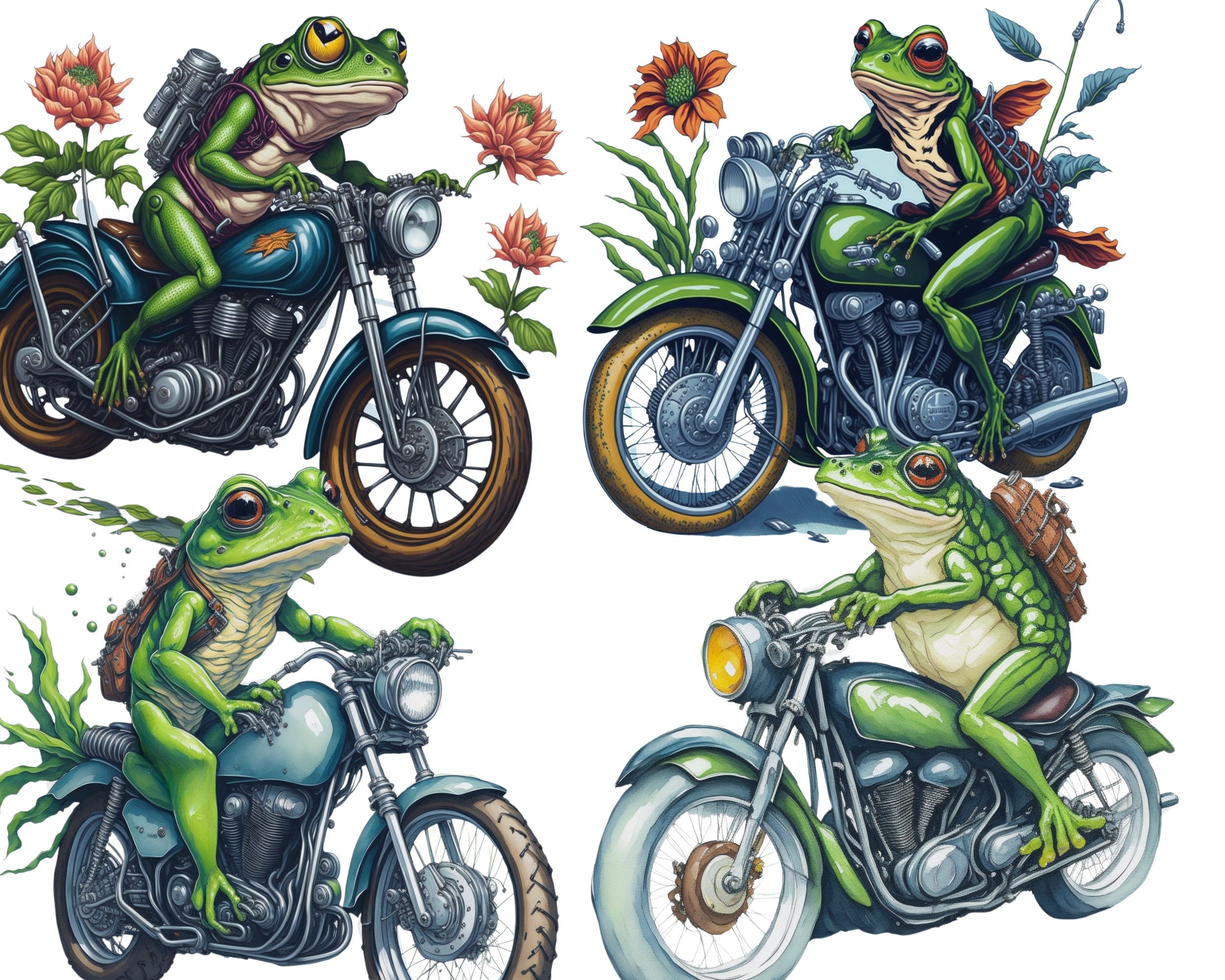 Frogs on Wheels CLIPART PNG Files, Commercial Use, Transparent ...
