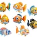 Funny Fish CLIPART PNG Files Commercial Use Transparent Background ...