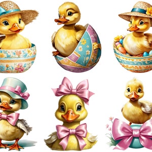 Easter Ducks CLIPART PNG Files Commercial Use Transparent Background ...