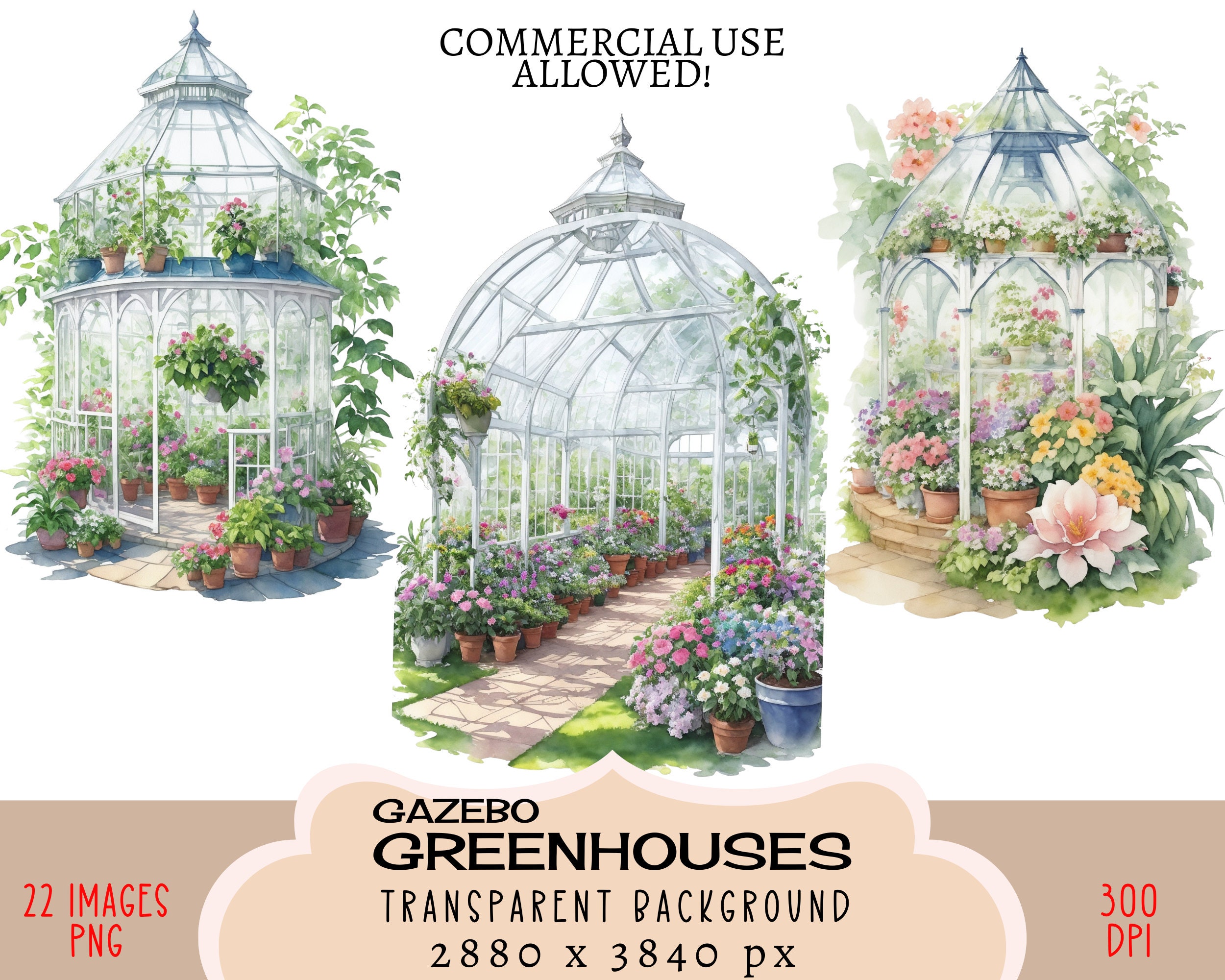 Greenhouse Gazebo CLIPART PNG Files, Commercial Use, Transparent ...