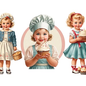 Baker Girls CLIPART PNG Files Commercial Use Transparent Background ...