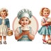 Baker Girls CLIPART PNG Files Commercial Use Transparent Background ...
