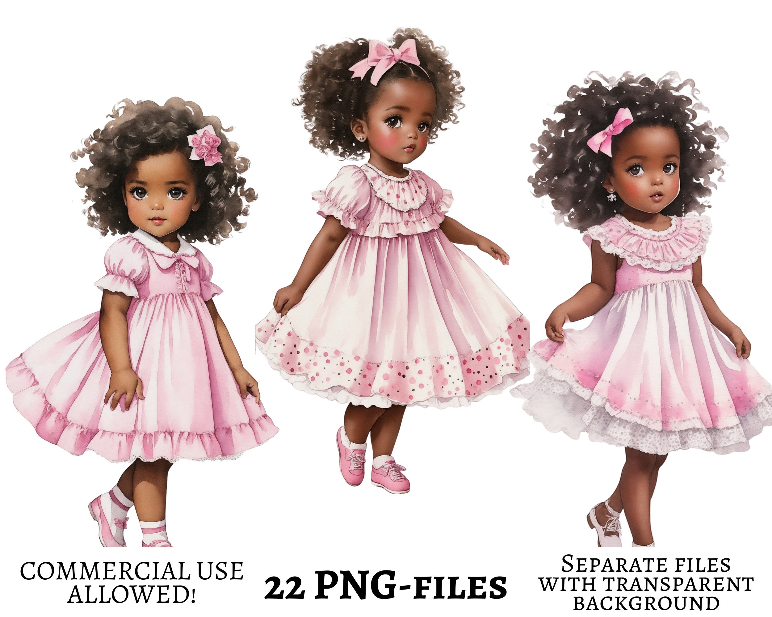 Baby Girls CLIPART PNG Files, Commercial Use, Transparent Background ...