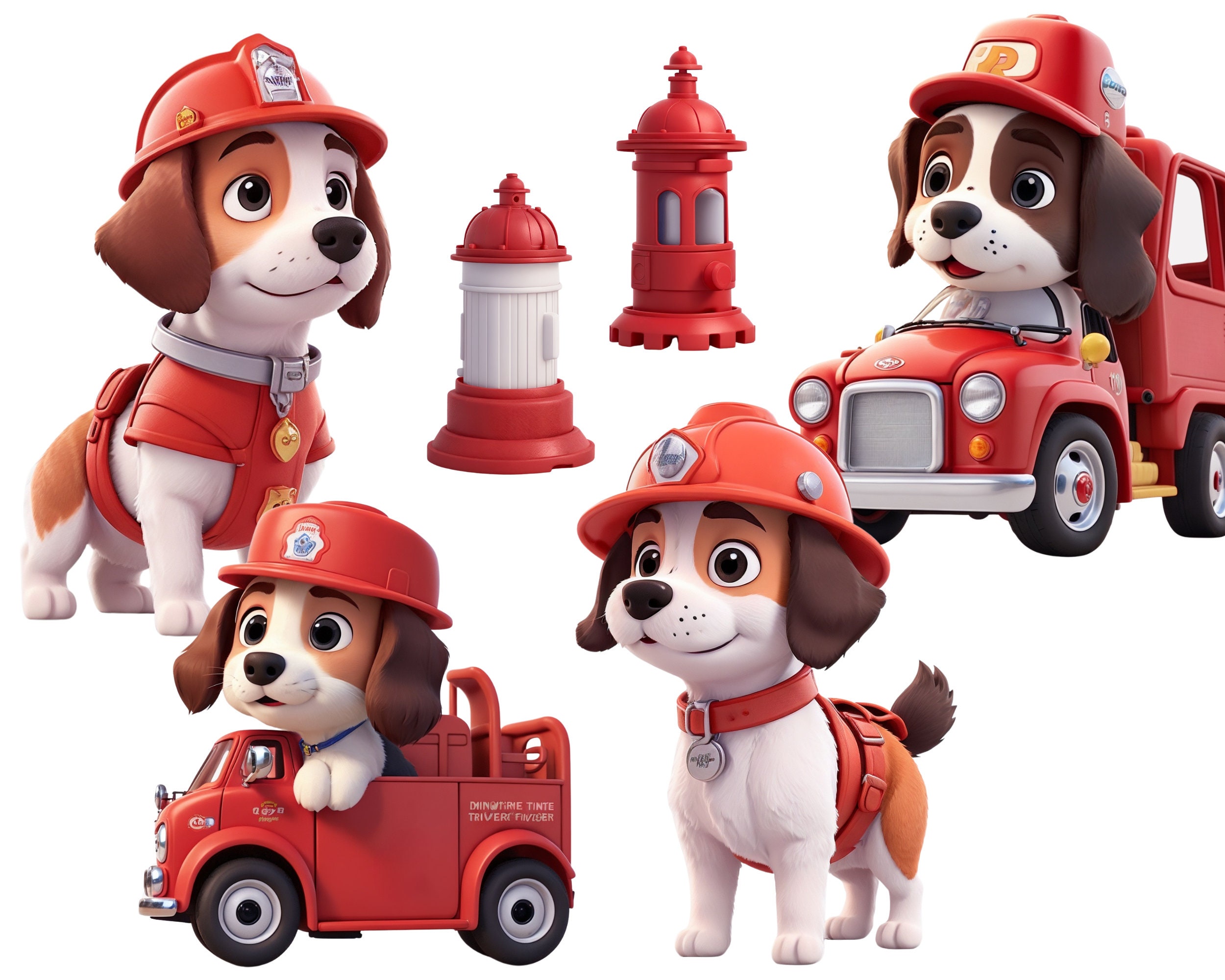 Fire Dogs CLIPART PNG Files Commercial Use Transparent Background ...