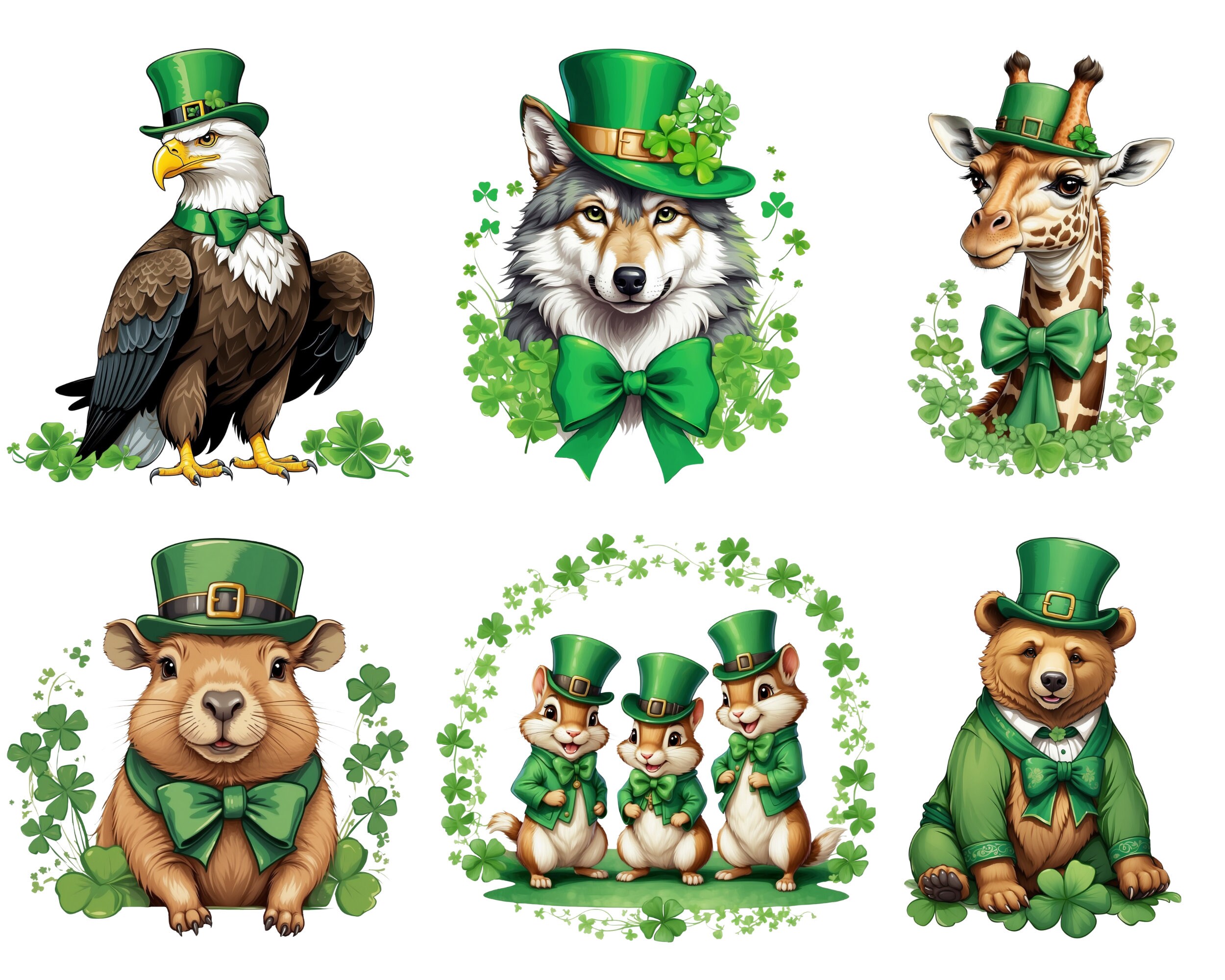 St Patrick's Day Animals CLIPART PNG Files Commercial Use Transparent ...