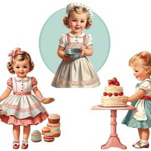 Baker Girls CLIPART PNG Files Commercial Use Transparent Background ...
