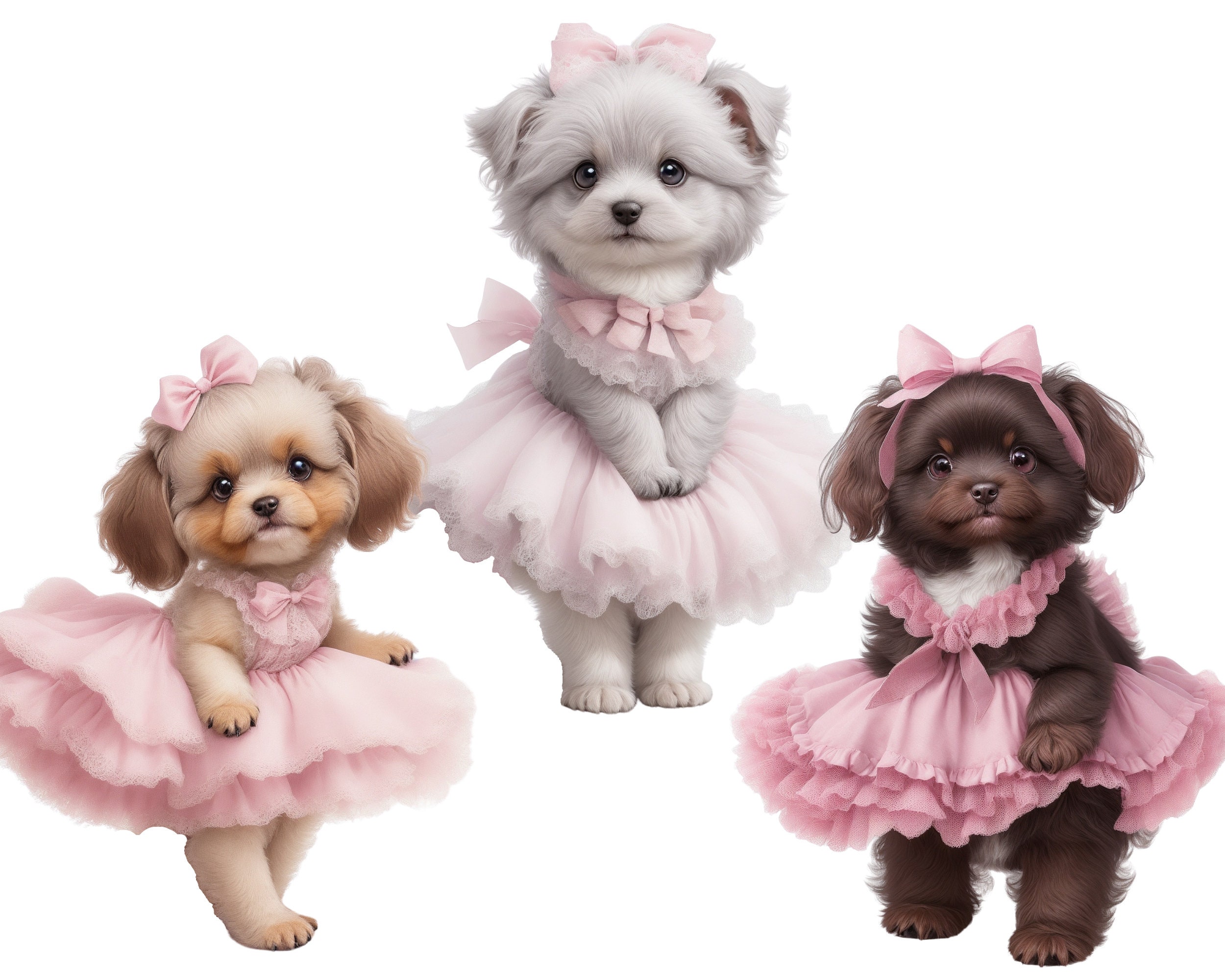 Shabby Chic Dogs CLIPART PNG Files Commercial Use Transparent ...