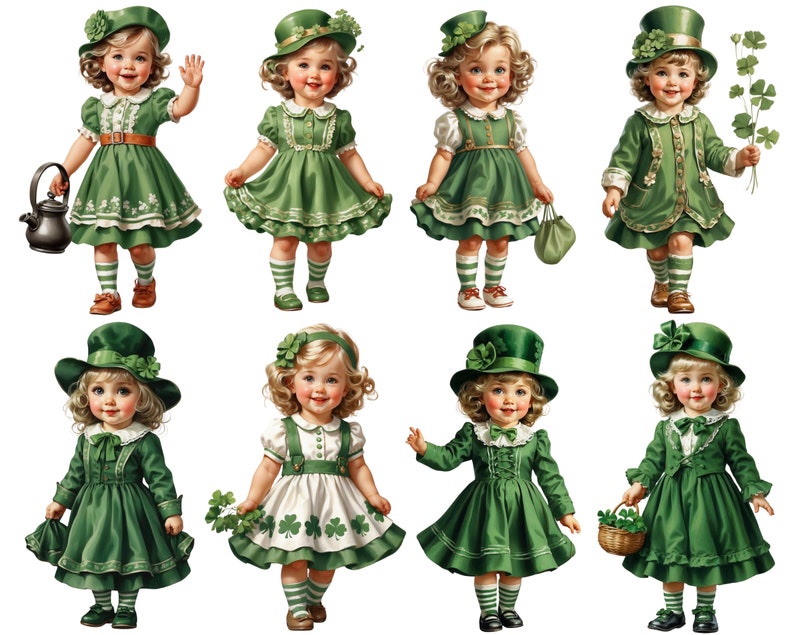 St Patrick's Day Kids CLIPART PNG Files Commercial Use Transparent ...