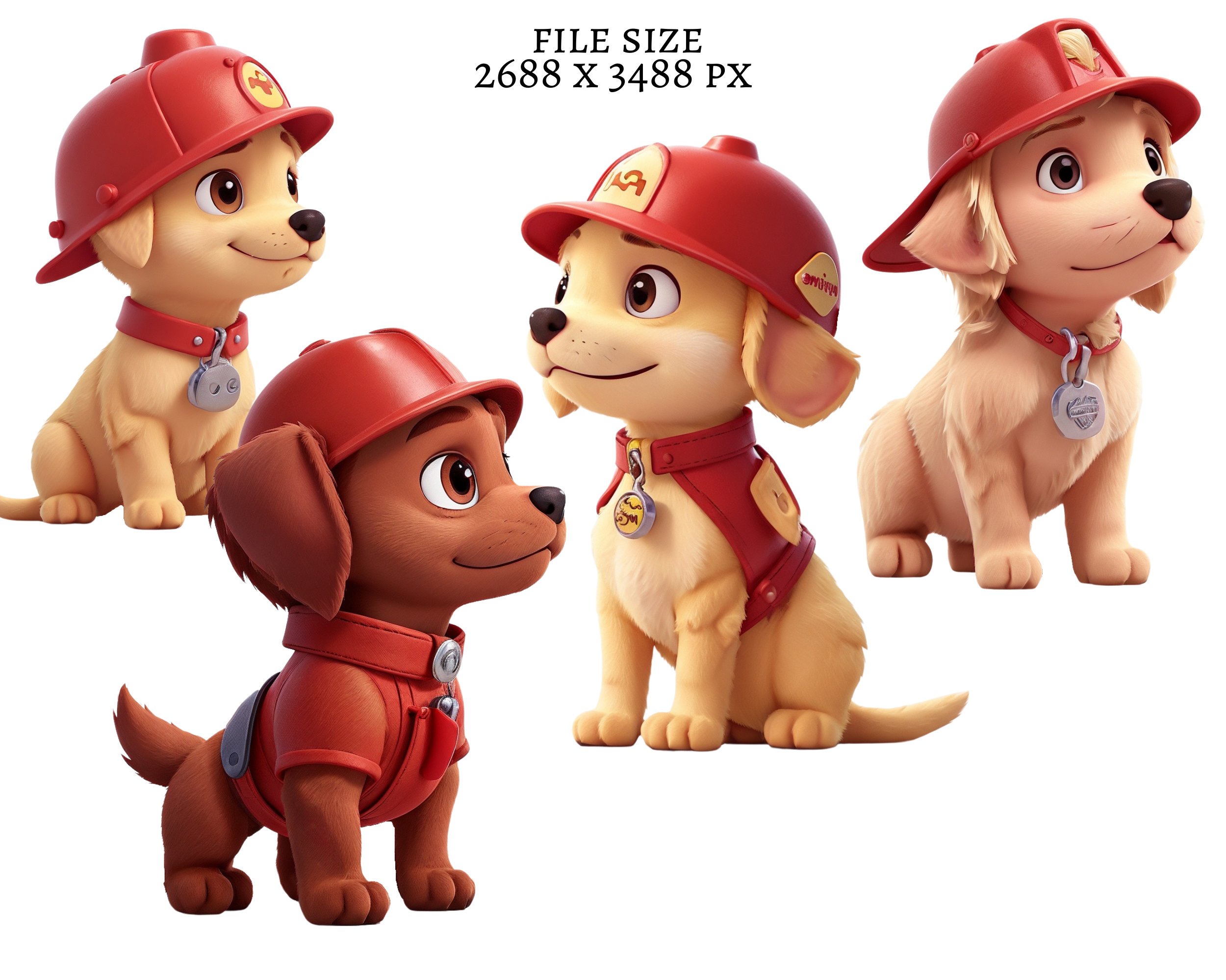 Fire Dogs CLIPART PNG Files Commercial Use Transparent Background ...