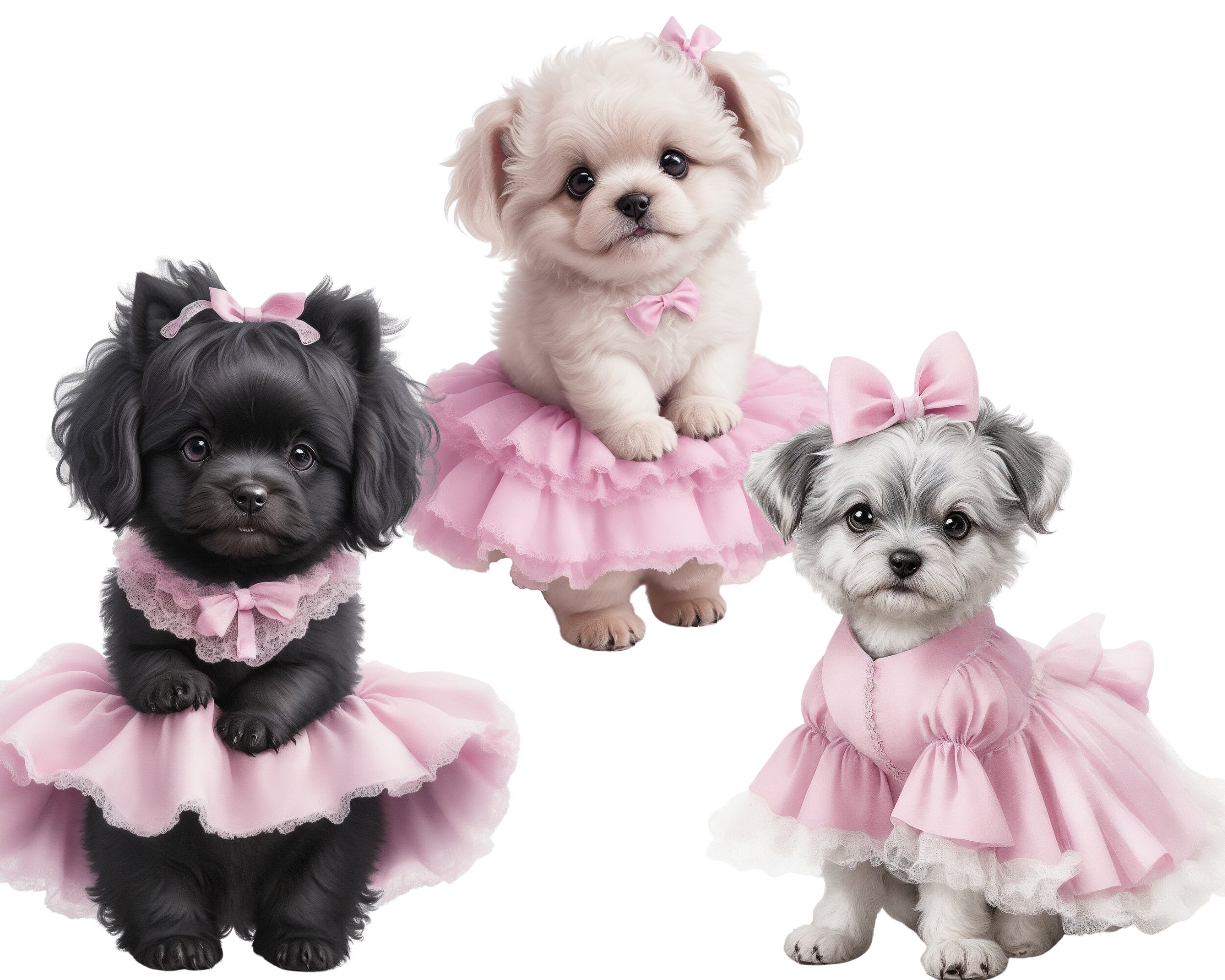 Shabby Chic Dogs CLIPART PNG Files Commercial Use Transparent ...