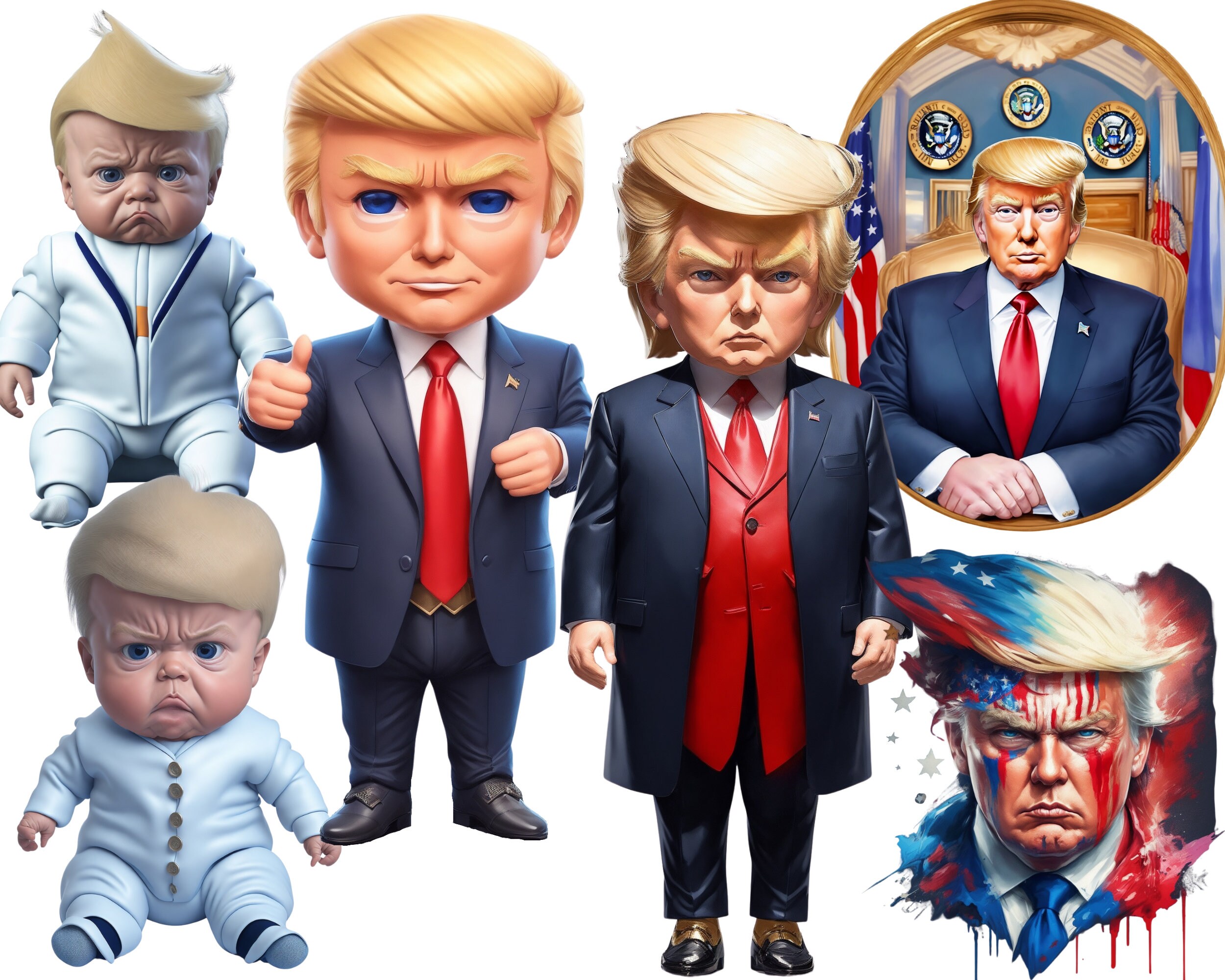 Donald Trump CLIPART PNG Files, Commercial Use, Transparent Background ...