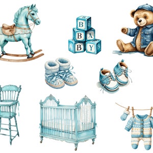 Baby Shower CLIPART PNG Files, Commercial Use, Transparent Background ...