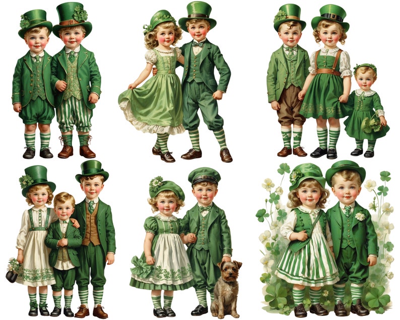 St Patrick's Day Kids CLIPART PNG Files Commercial Use Transparent ...