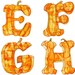 Pumpkin Letters Alphabet CLIPART PNG Files, Fall Sublimation, Autumn ...