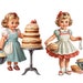 Baker Girls CLIPART PNG Files Commercial Use Transparent Background ...