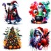 Christmas Halloween CLIPART PNG Files, Scary Santa Sublimation, Bad ...