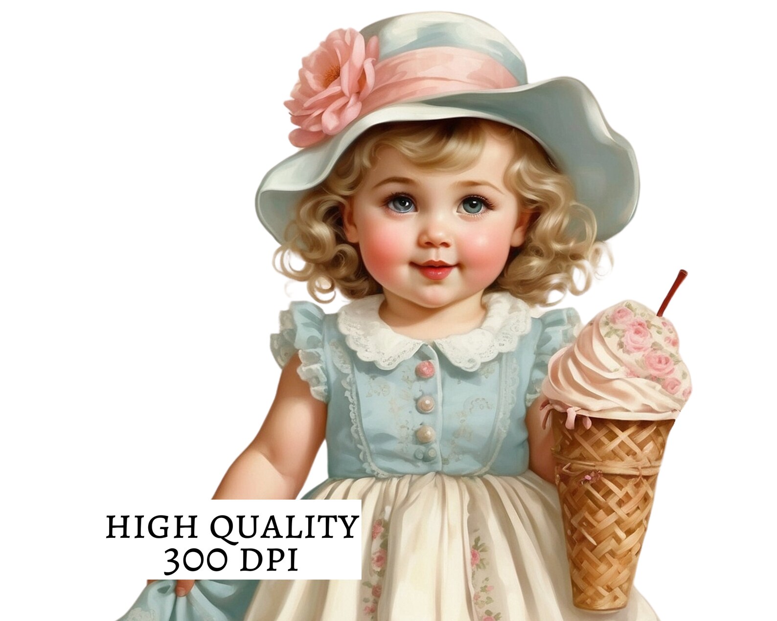 Ice Cream Girls CLIPART PNG Files Commercial Use Transparent Background ...